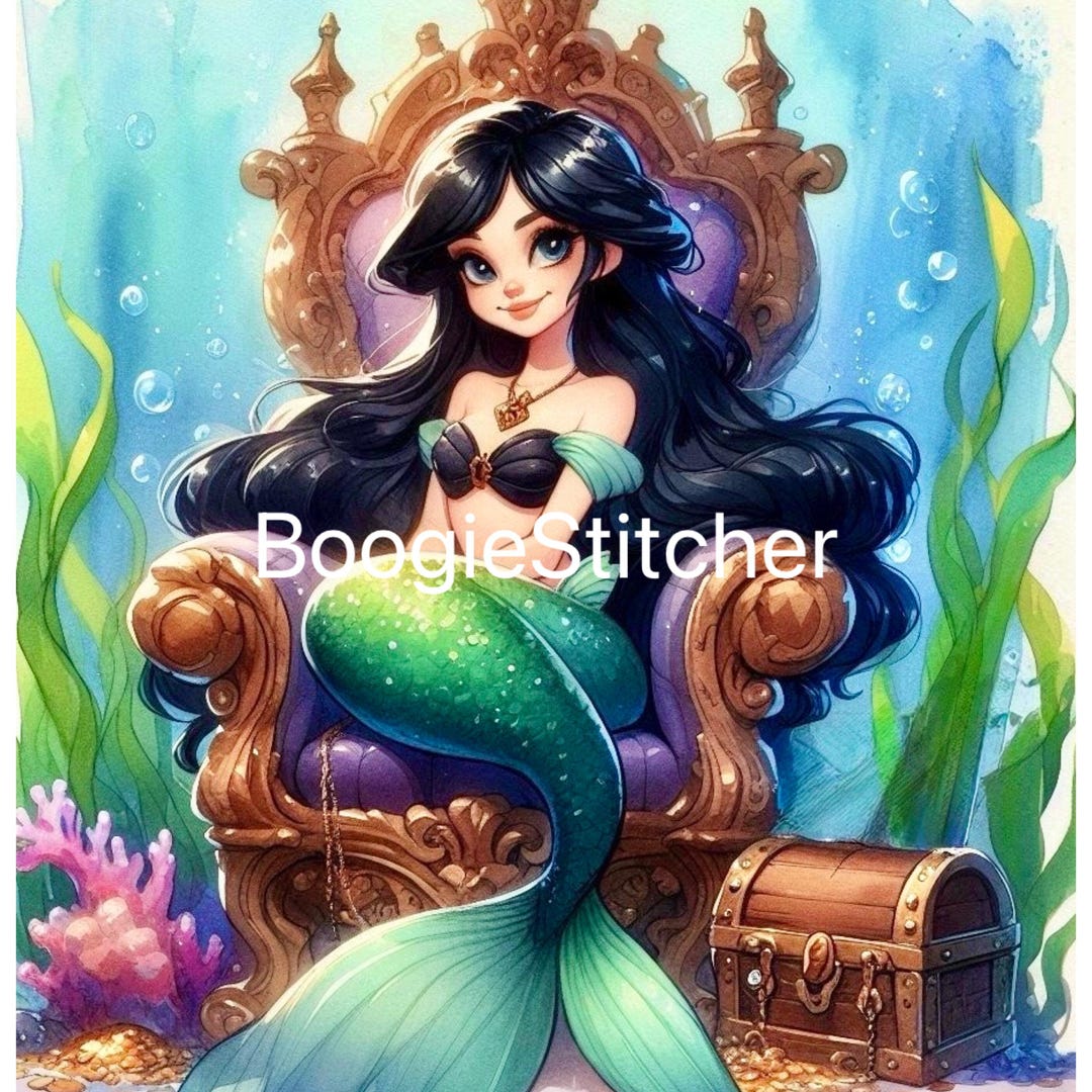 Siren Throne Cross Stitch Pattern: 70 Colors (PDF Download, Pattern ...