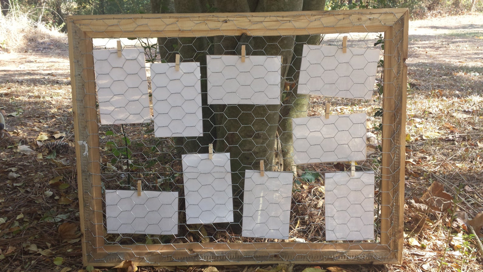Rustic Barn Wood Picture Frame With Chicken Wire - Etsy