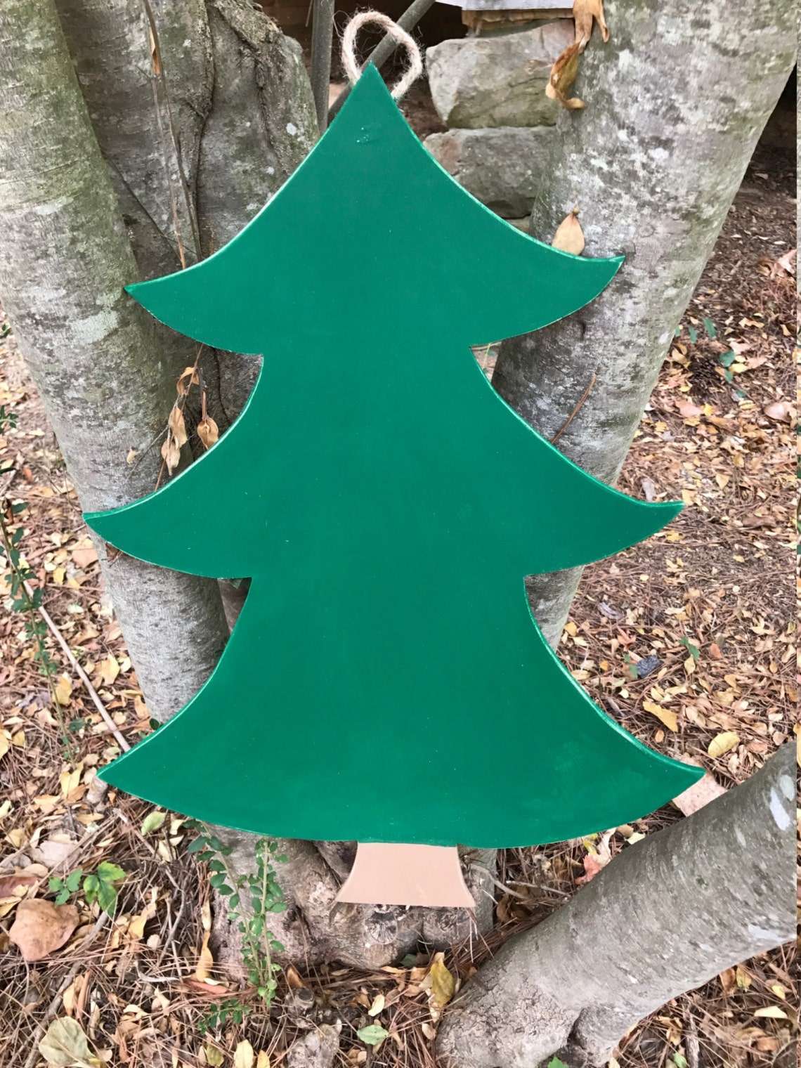 Wood Christmas Tree Door Hanger - Etsy