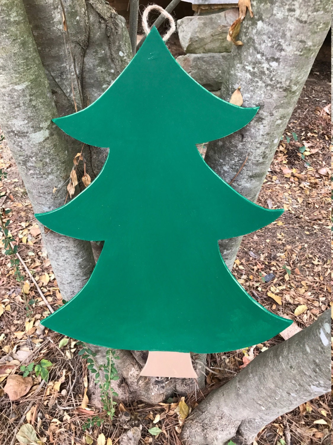 Wood Christmas Tree Door Hanger - Etsy