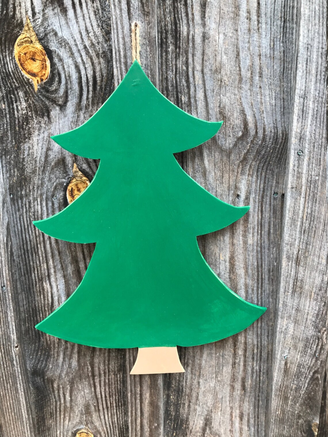 Wood Christmas Tree Door Hanger - Etsy