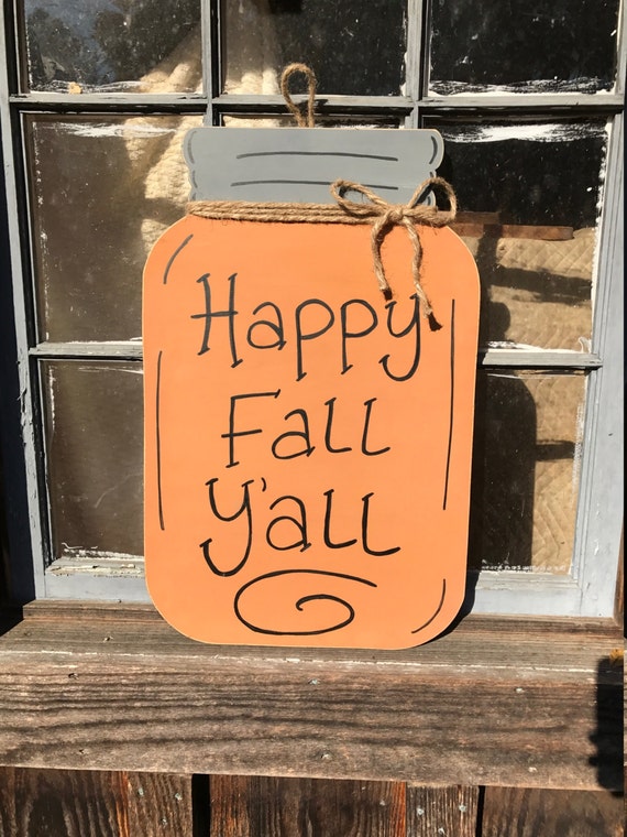 Fall Mason Jar Sign | Etsy