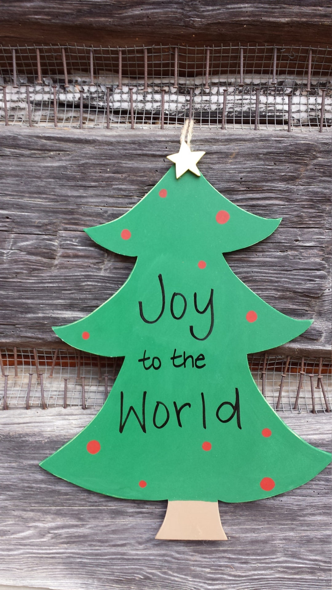 Wood Christmas Tree Door Hanger - Etsy