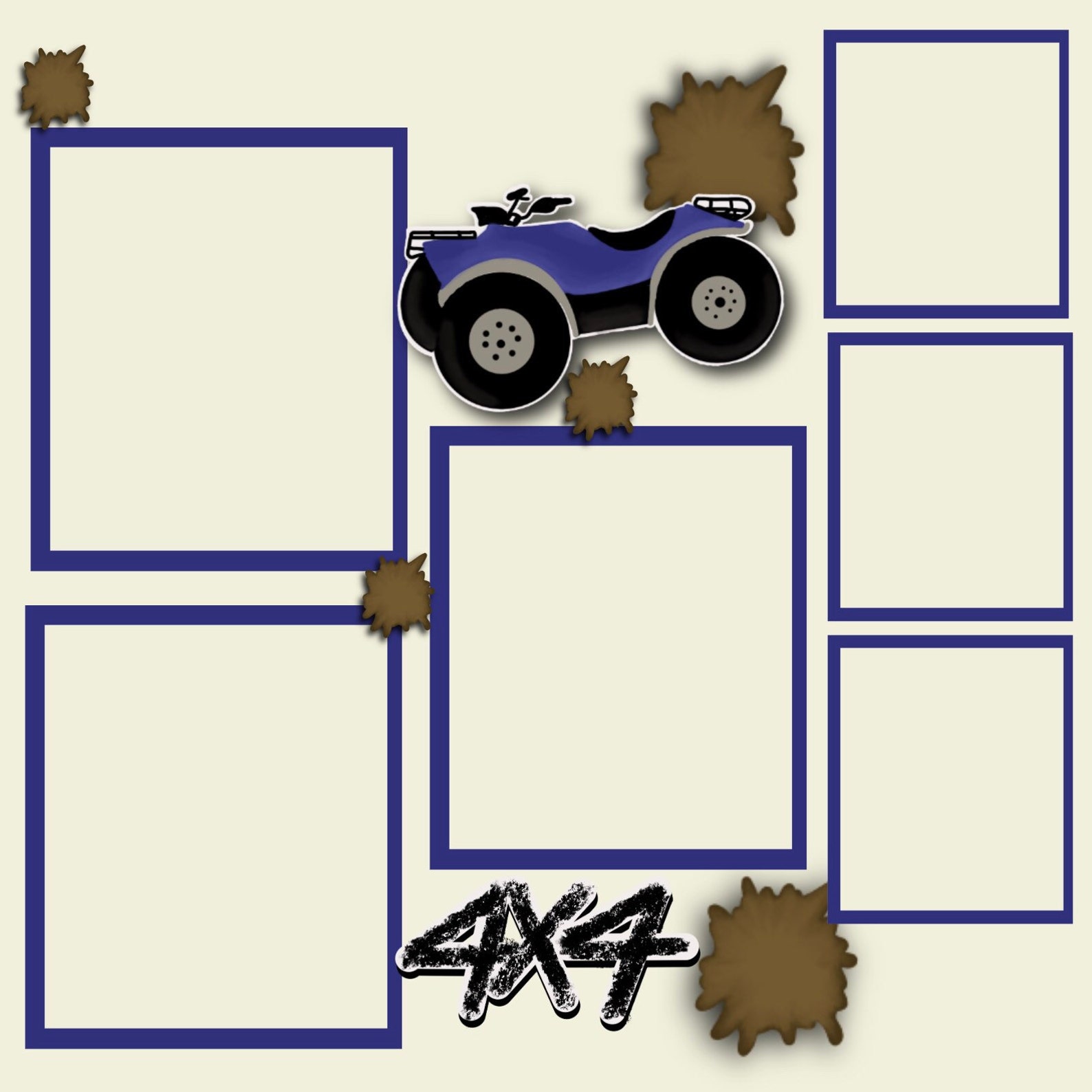 Fourwheelin - ATV - 2 Page Premade Scrapbook Layout - Fully Assembled ...