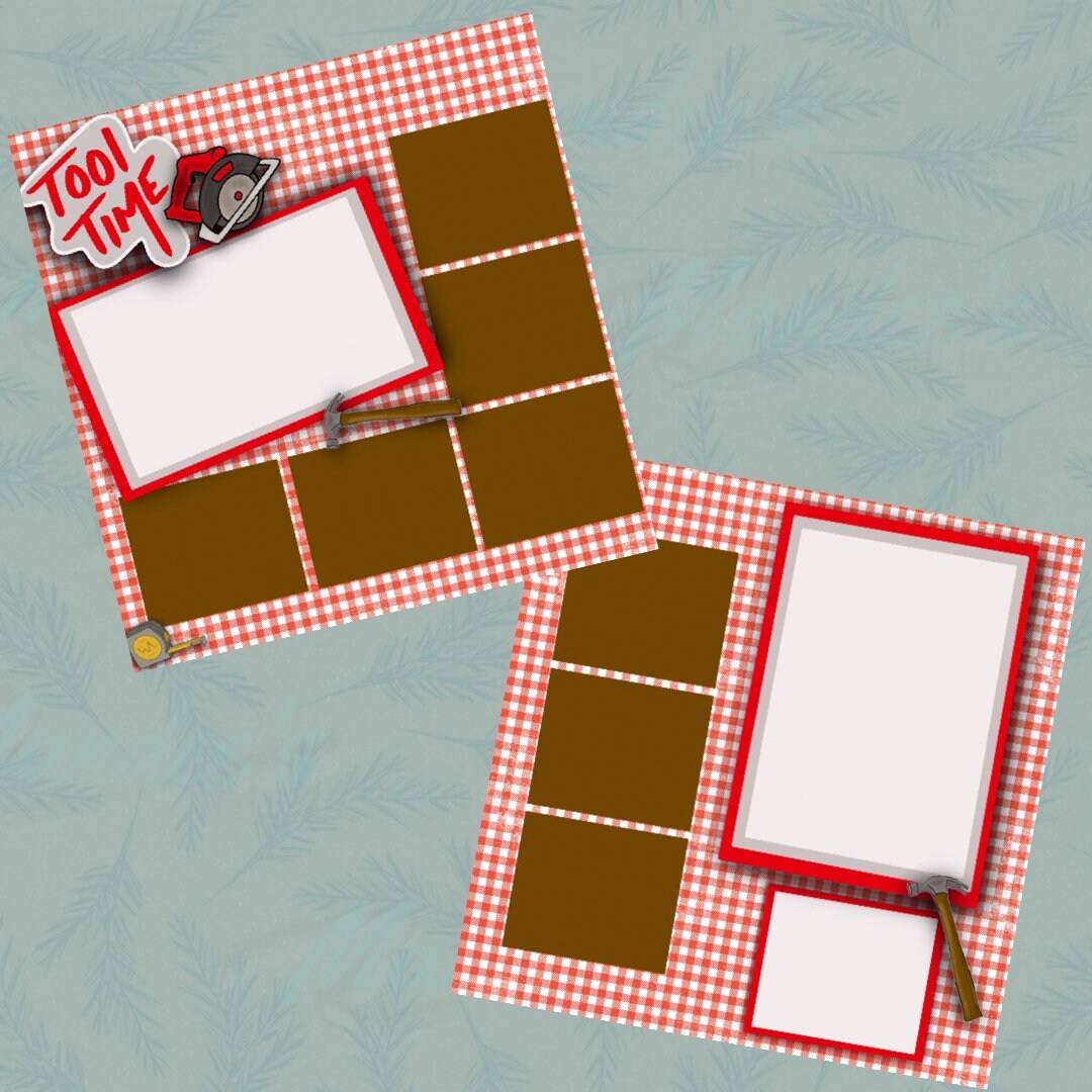 Tool Time - Home Improvement- 2 Page Premade Scrapbook Layout - Fully ...
