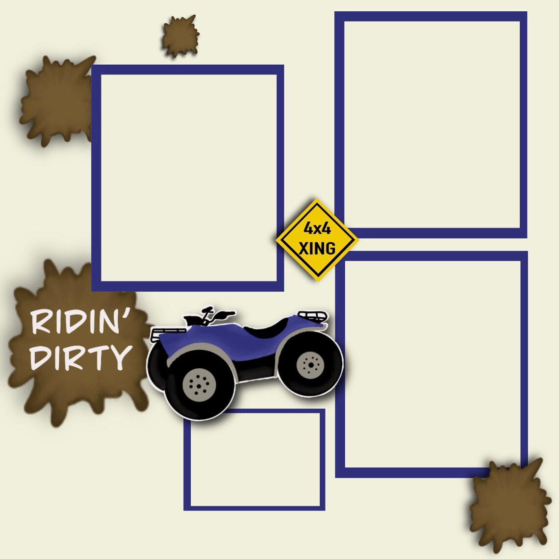 Fourwheelin - ATV - 2 Page Premade Scrapbook Layout - Fully Assembled ...
