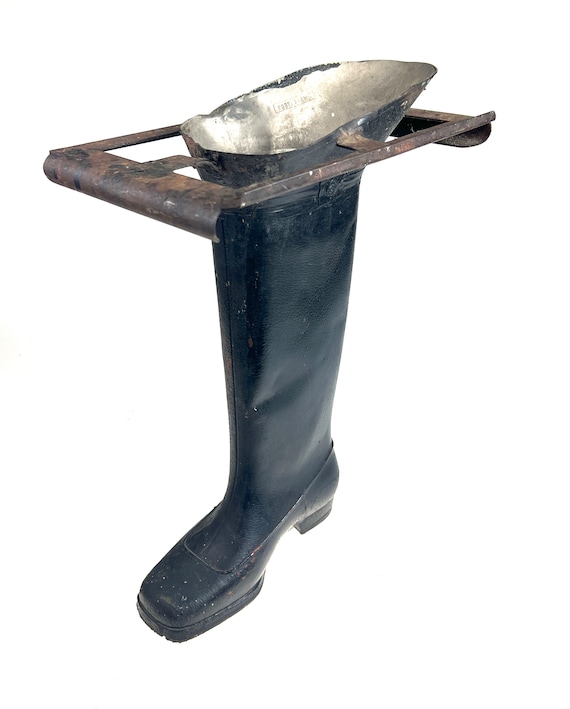 Vintage Copper Rubber Boot Mold Painted Black - Etsy