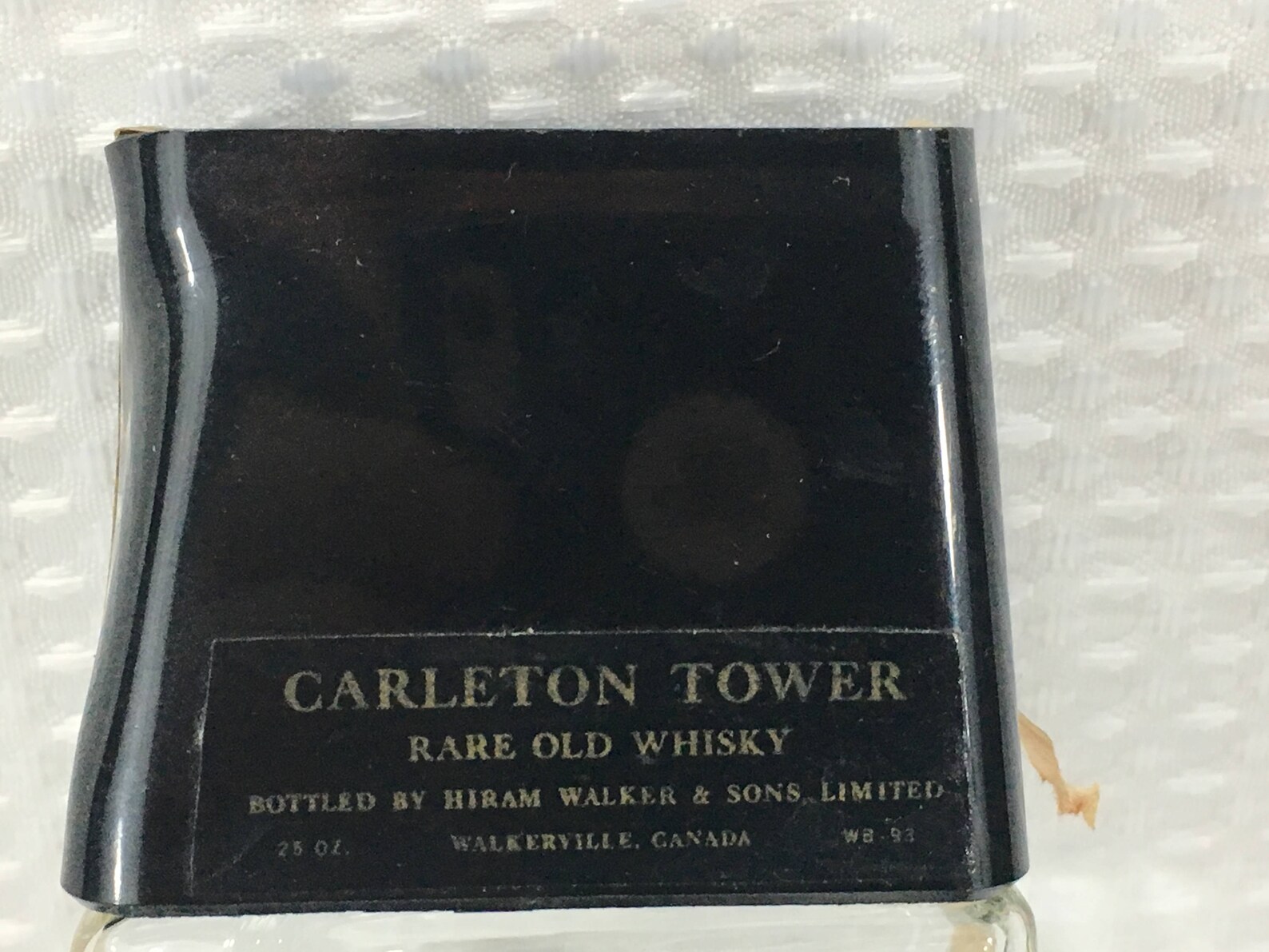 Vintage 1945 Hiram Walker & Sons Carleton Tower Canadian Whiskey Bottle ...