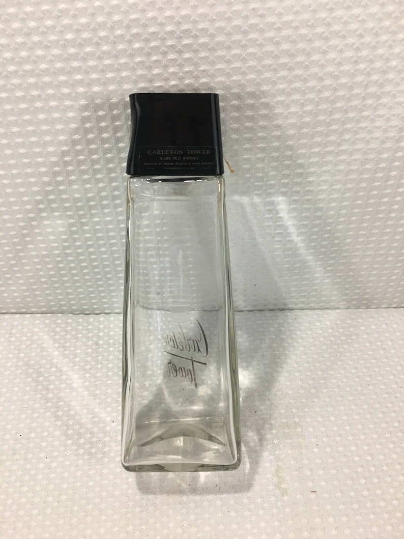 Vintage 1945 Hiram Walker & Sons Carleton Tower Canadian Whiskey Bottle ...