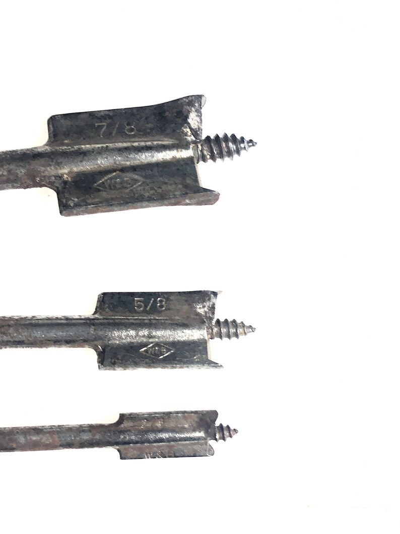 Set of 3 Vintage W&B Paddle Drill Bits FREE SHIPPING - Etsy