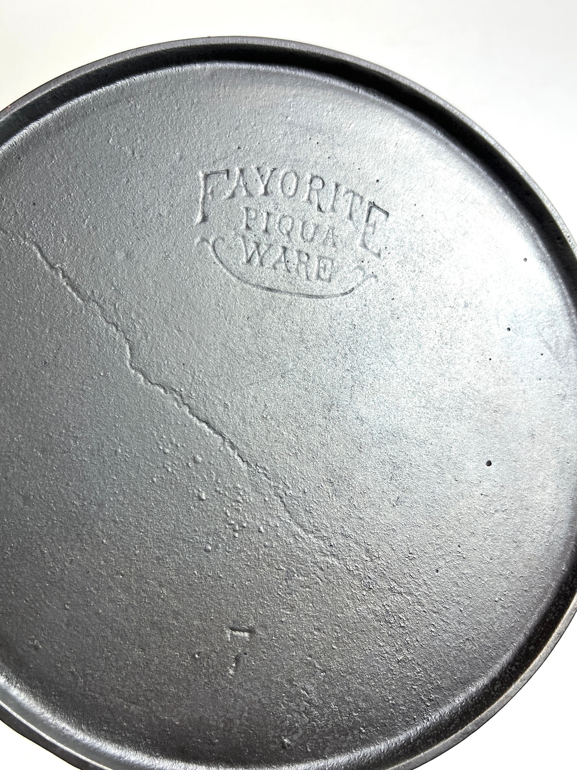 VERY NICE!! Hard to Find Favorite Piqua Ware Smiley Logo #7 Griddle ...