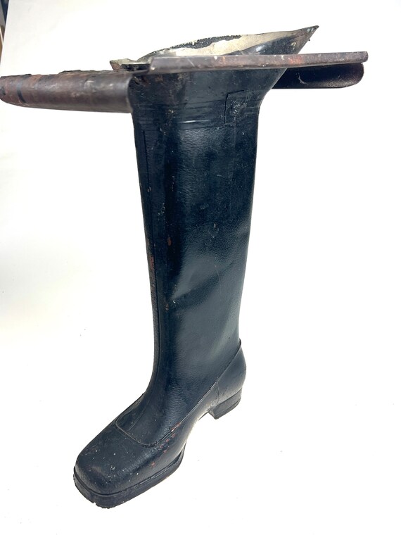 Vintage Copper Rubber Boot Mold - Painted Black - Gem