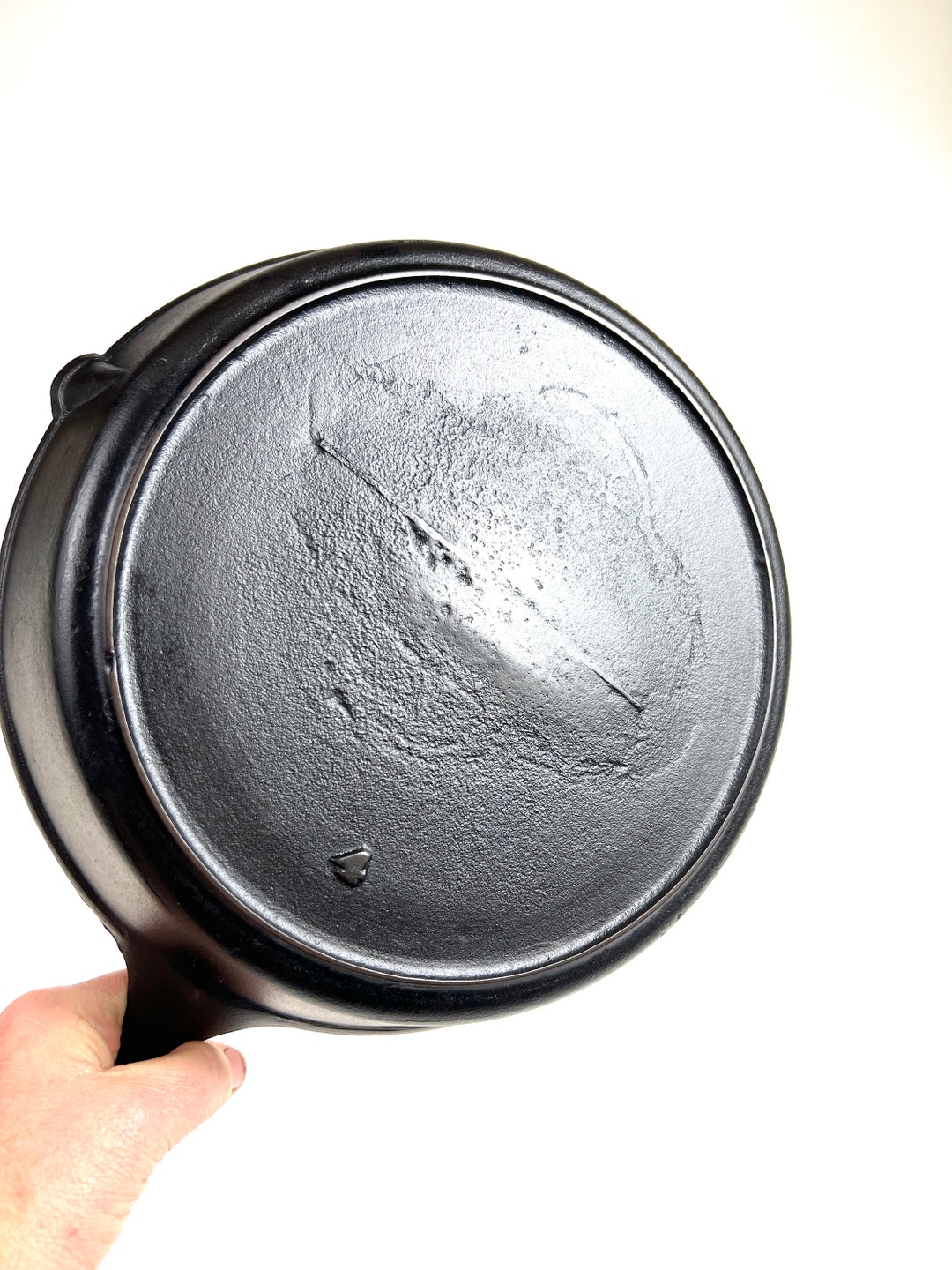 Antique Gatemarked Fancy Handle #9 Inside Heat Ring Double Spout Deep ...