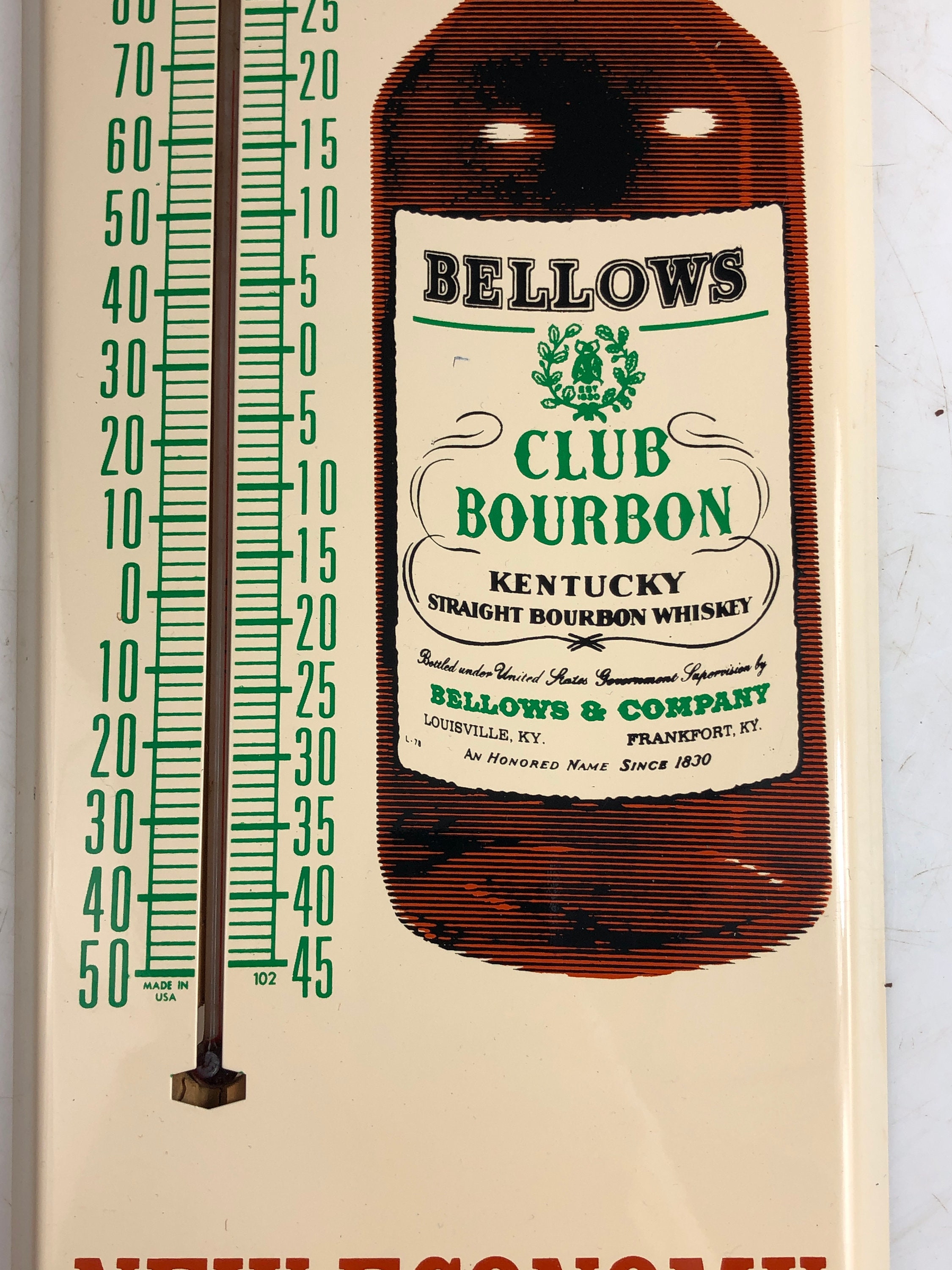 NEAR MINT Vintage 1970's Bellows Bourbon Thermometer - Etsy UK