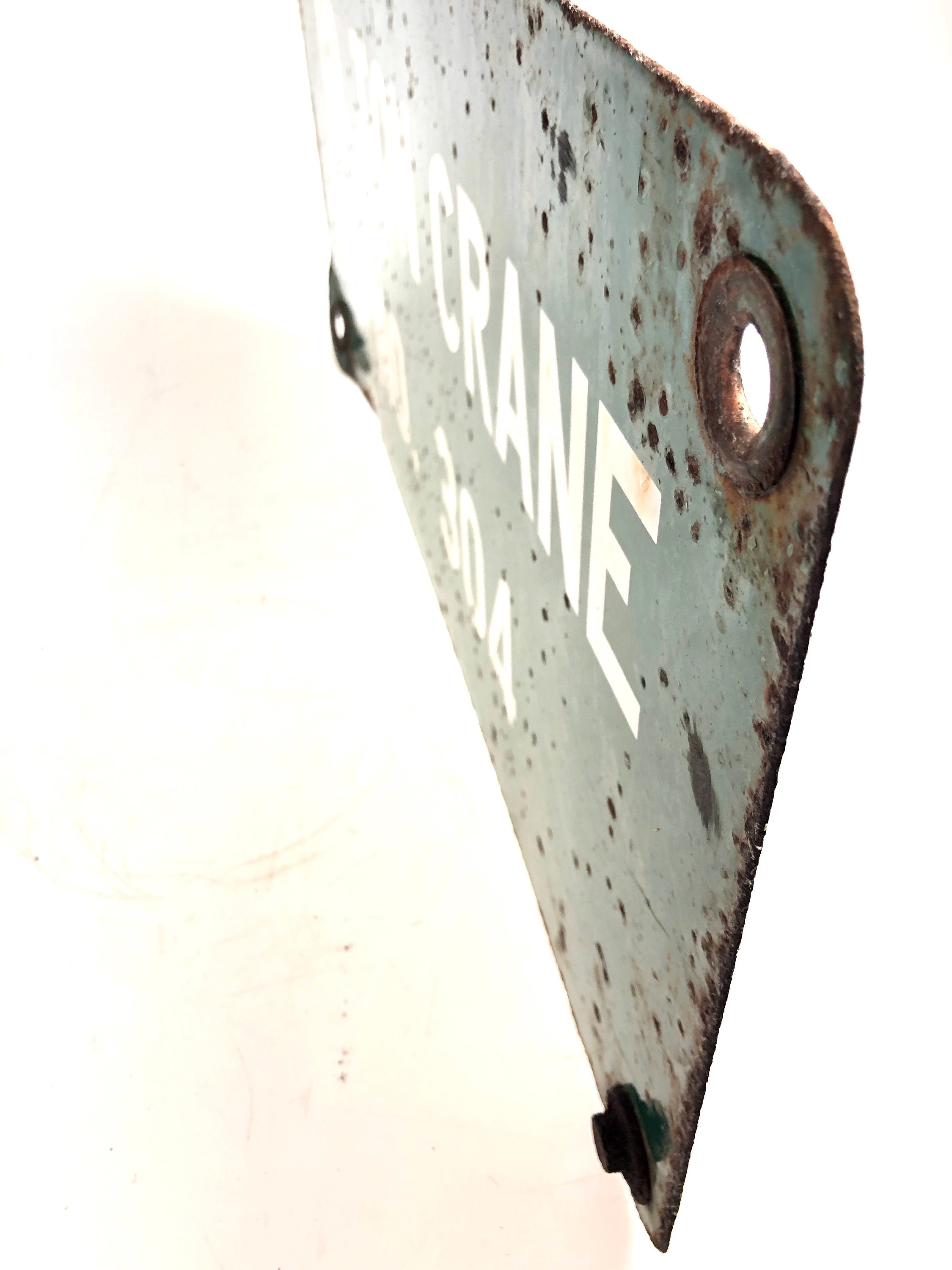 UNIQUE Industrial Porcelain Sign 10 Ton Crane From Johnstown | Etsy