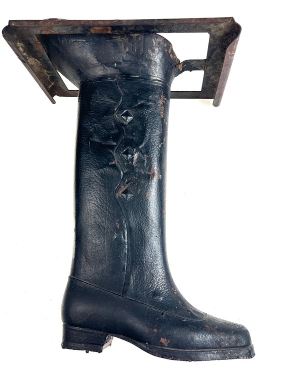 Vintage Copper Rubber Boot Mold - Painted Black - Gem