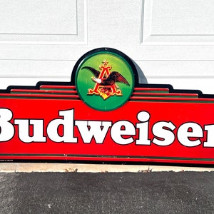 Vintage 1994 Budweiser Large Metal Tin Sign - 5 Feet Wide! - Etsy