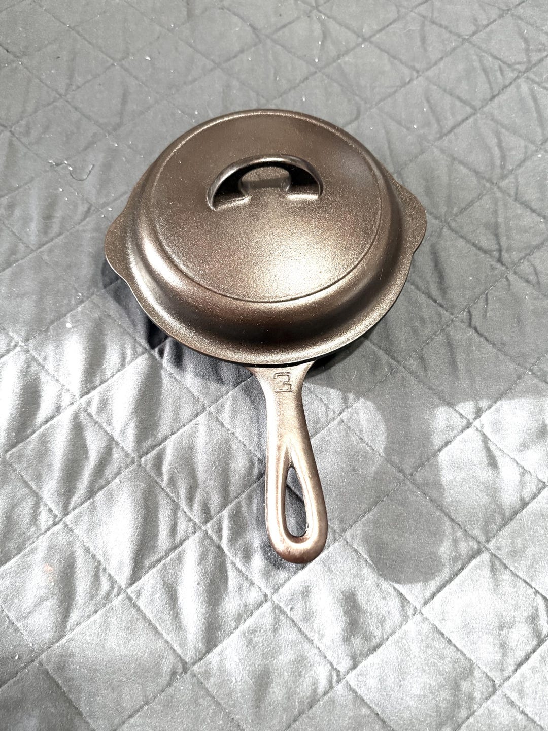 NICE! GRISWOLD #3 Large Block Logo 709 Skillet & #3 Self Basting 1093 ...