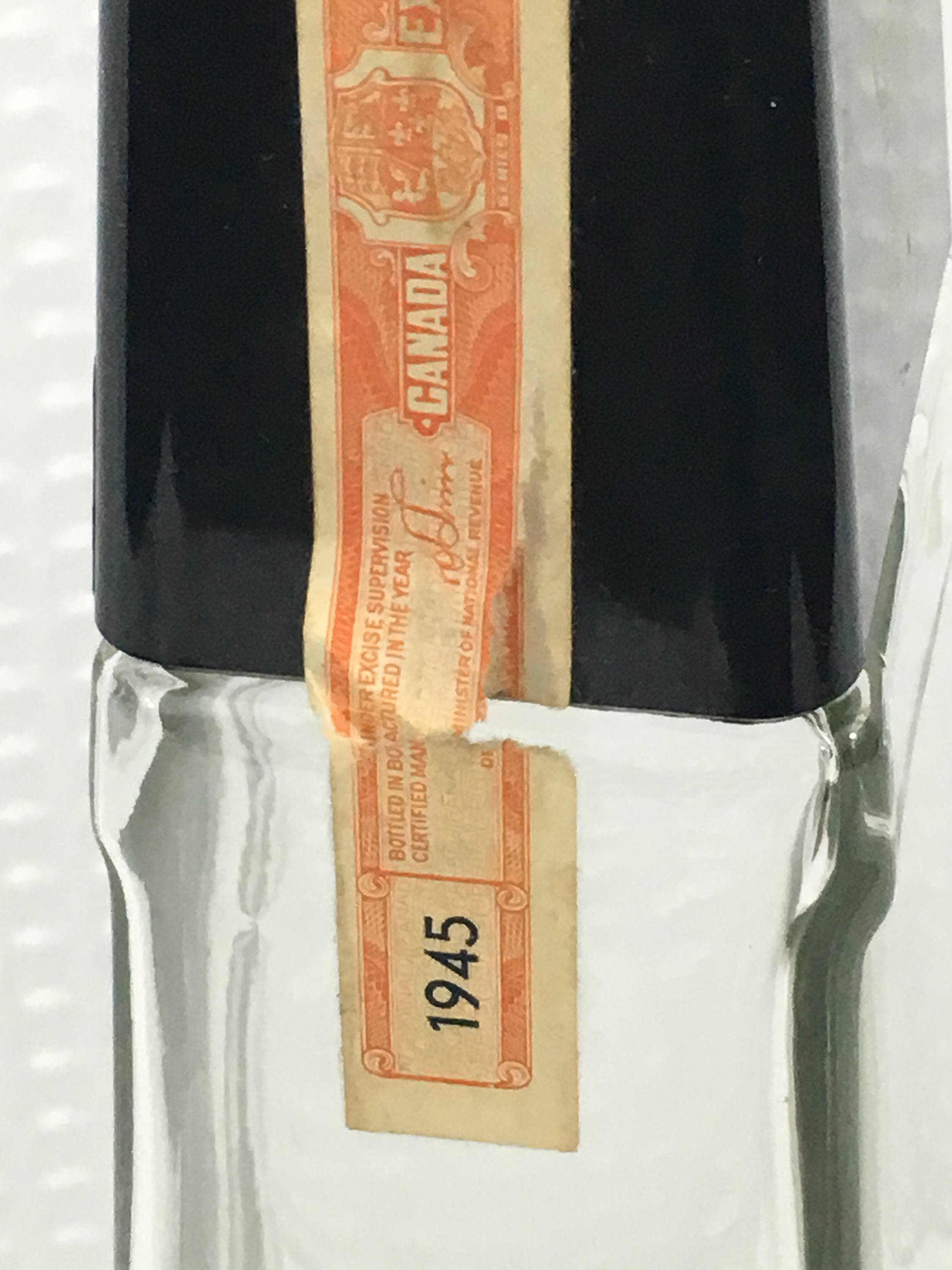 Vintage 1945 Hiram Walker & Sons Carleton Tower Canadian Whiskey Bottle ...