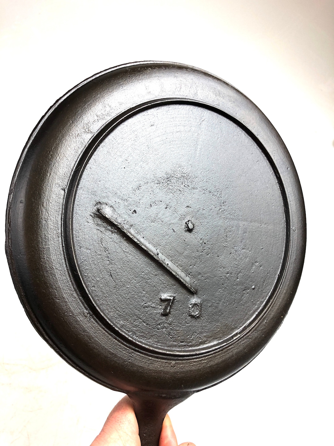 Antique 1800's Cast Iron #7 Griddle With Gatemark and Inset Heat Ring ...