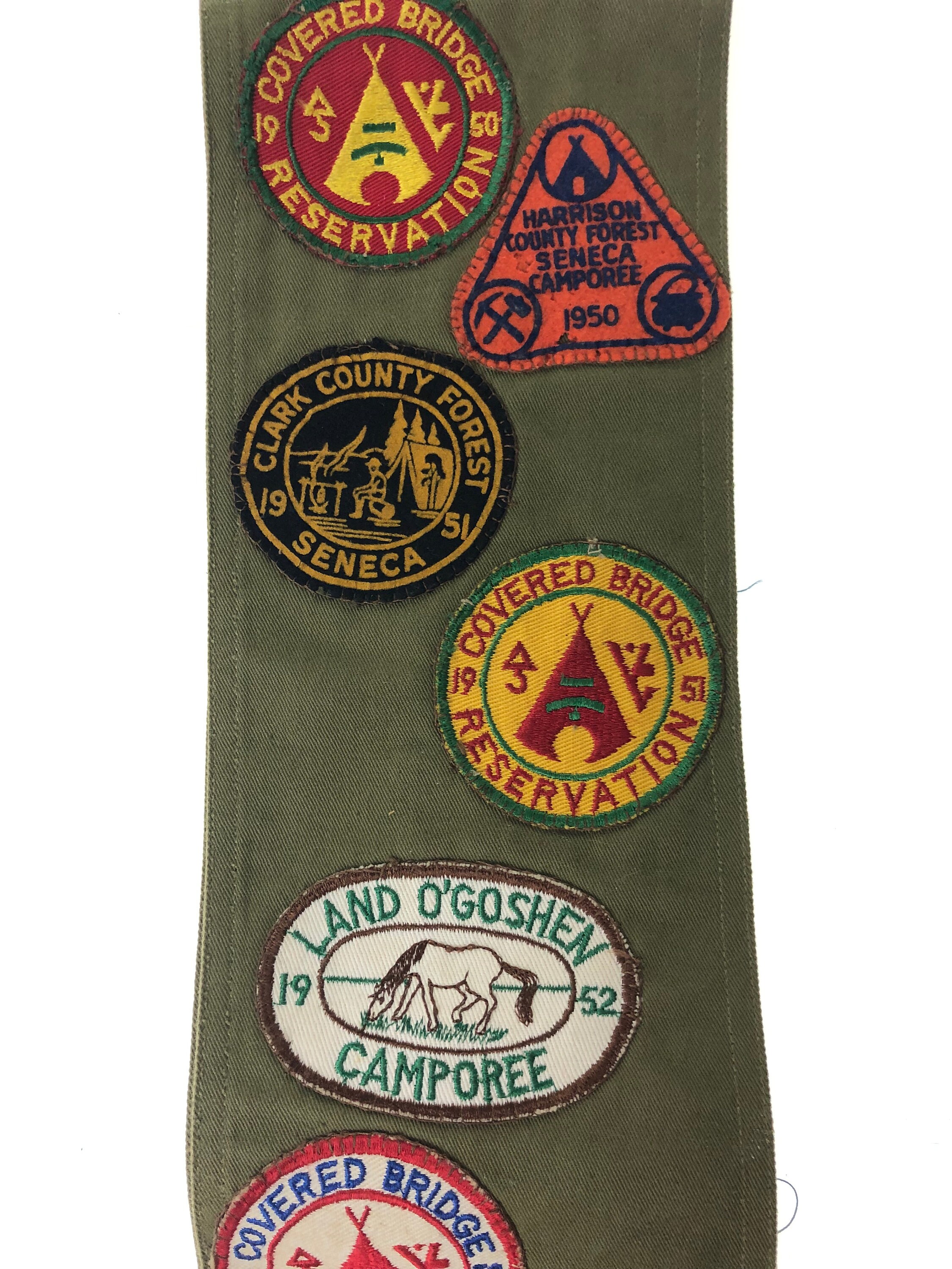 RARE Boy Scout 1950s Sash, Very Unique Patches, 9 Type E Merit Badges ...
