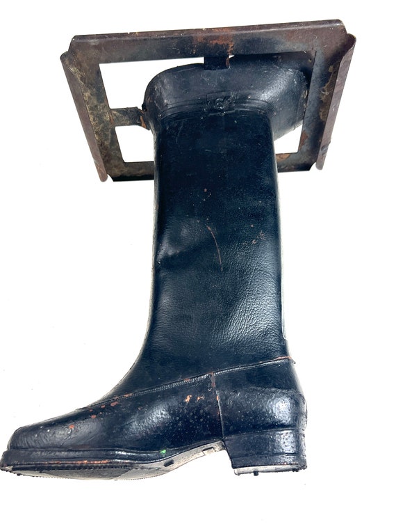 Vintage Copper Rubber Boot Mold - Painted Black - Gem
