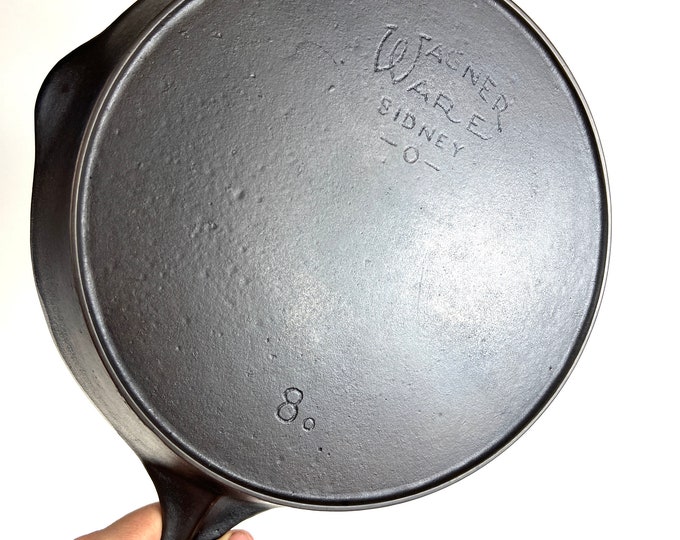 NICE!! Vintage Wagner Ware Stylized Sidney O Cast Iron #8 Skillet With ...