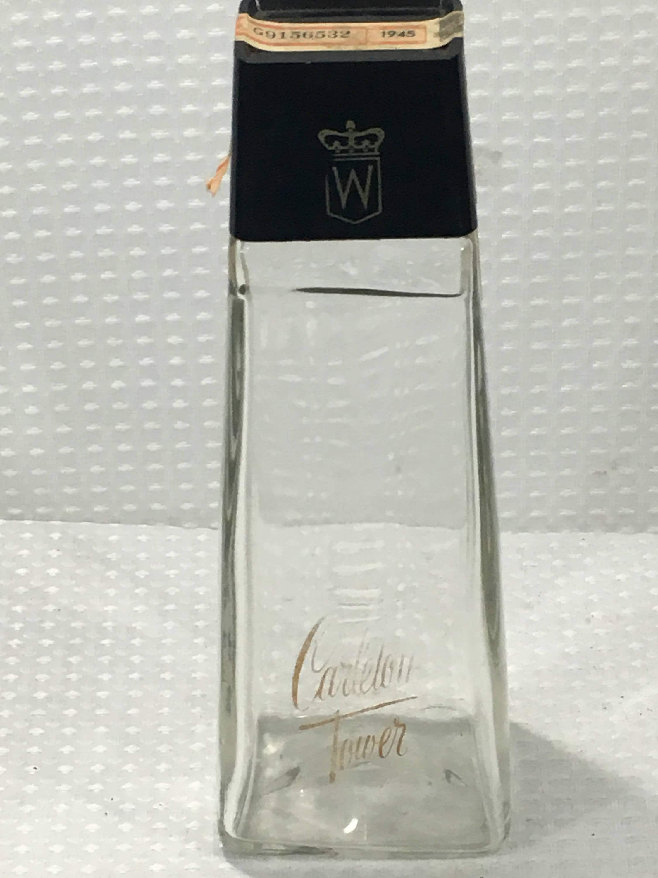 Vintage 1945 Hiram Walker & Sons Carleton Tower Canadian Whiskey Bottle ...