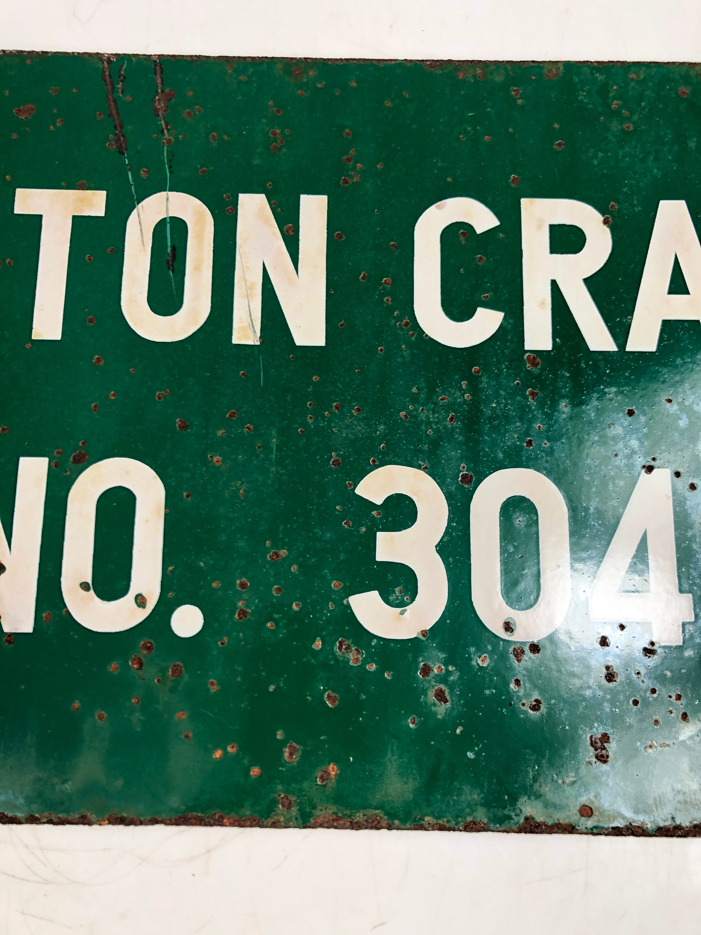 UNIQUE Industrial Porcelain Sign 10 Ton Crane From Johnstown | Etsy