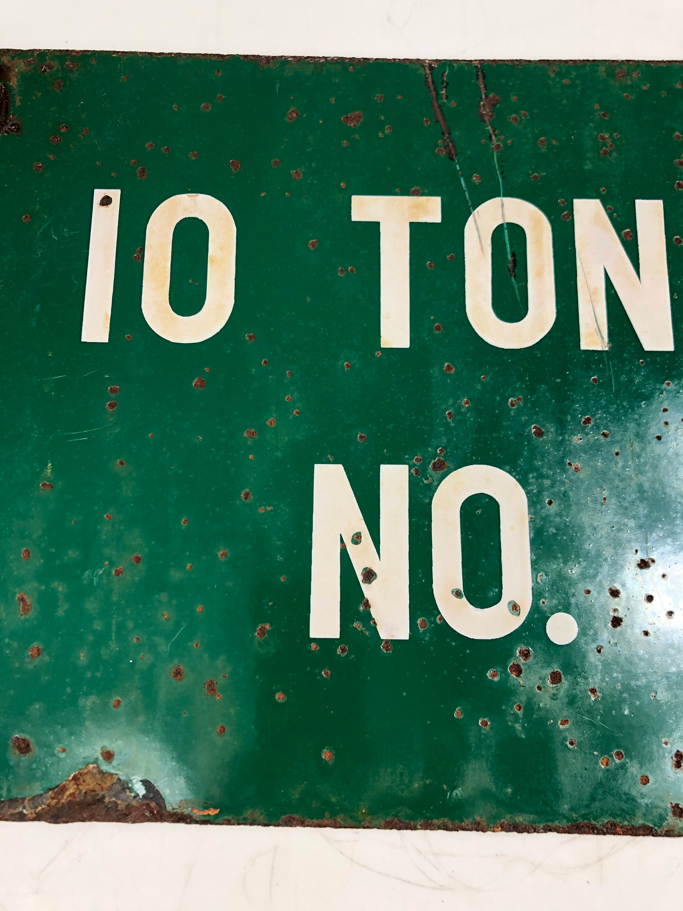 UNIQUE Industrial Porcelain Sign 10 Ton Crane From Johnstown | Etsy