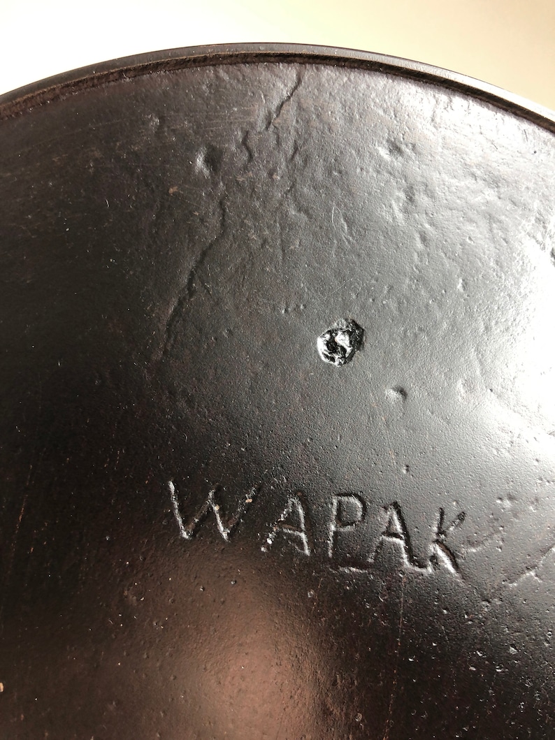Antique Wapak No 10 Block Logo Cast Iron Skillet Outside - Etsy
