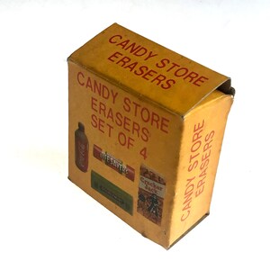 RARE 1970s Candy Store Erasers Set of 4 No. 4228 - FREE SHIPPING!! - Etsy