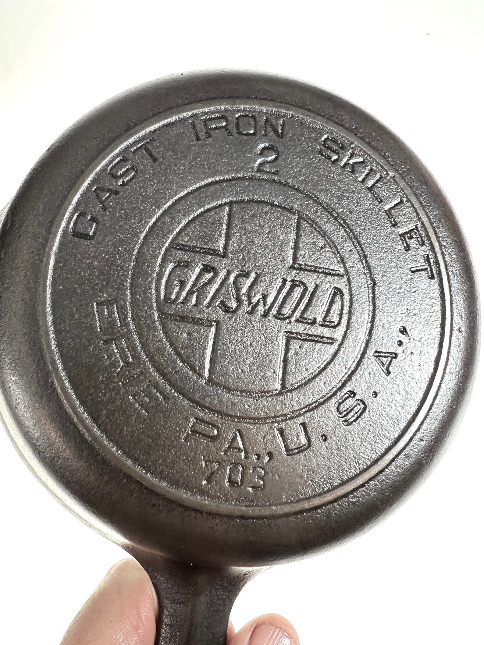 Wow!!! RARE Griswold #2 Cast Iron Skillet 703 Erie PA Usa (EPU) Slant ...
