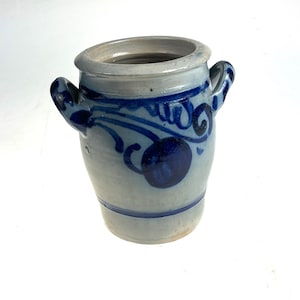 BEAUTIFUL German Salt Glazed Cobalt Blue Decorated 4 Liter Stoneware ...