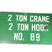 UNIQUE Industrial Porcelain Sign 2 Ton Crane Hook From Johnstown PA ...