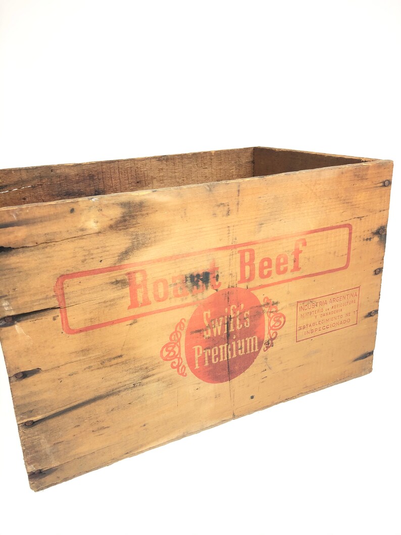 Vintage Swift's Premium Roast Beef Wooden Crate Box - Etsy