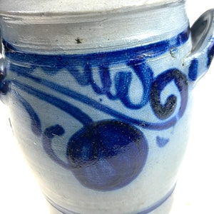 BEAUTIFUL German Salt Glazed Cobalt Blue Decorated 4 Liter Stoneware ...