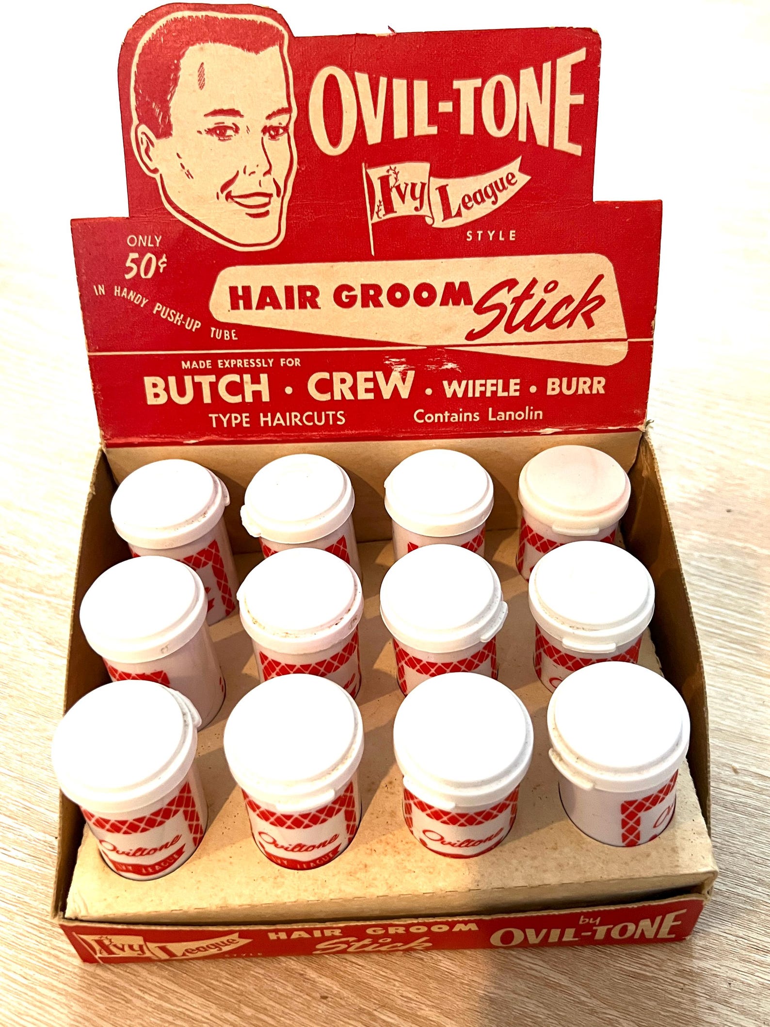 RARE New Old Stock (NOS) Ovil-tone Hair Groom Stick Store Display ...