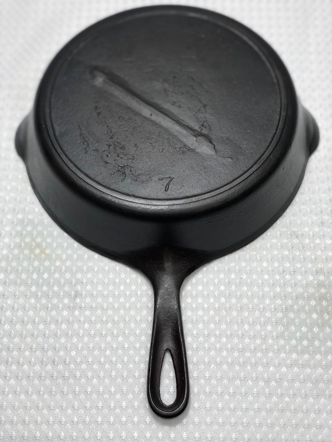 Antique Unique Recast Gate Mark GRISWOLD'S ERIE Ghost Mark #7 Skillet ...