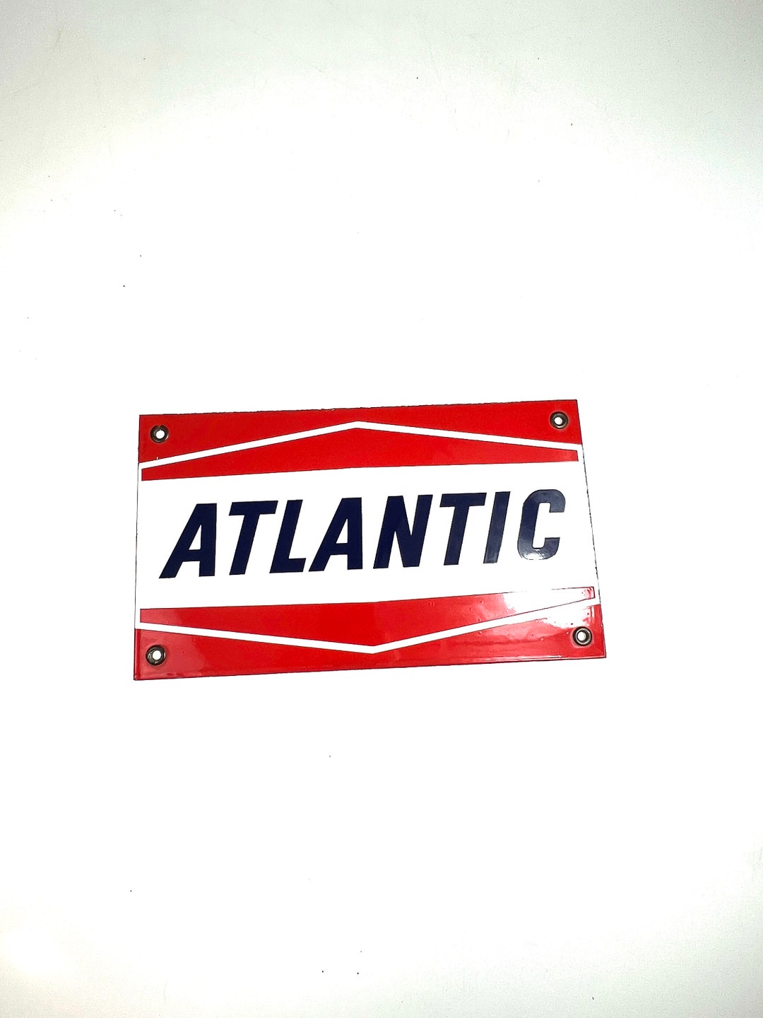 MINT 1950s Atlantic Gas Porcelain Pump Plate Gas Oil Sign - Etsy