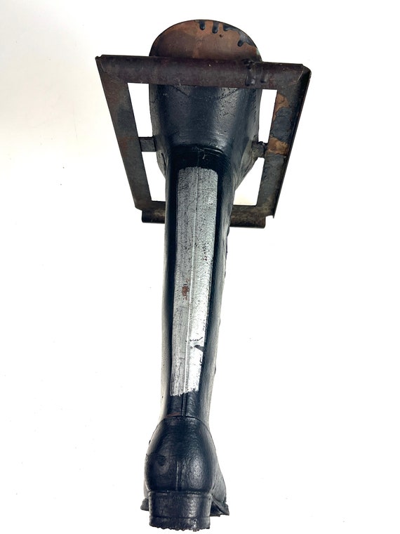 Vintage Copper Rubber Boot Mold - Painted Black - Gem
