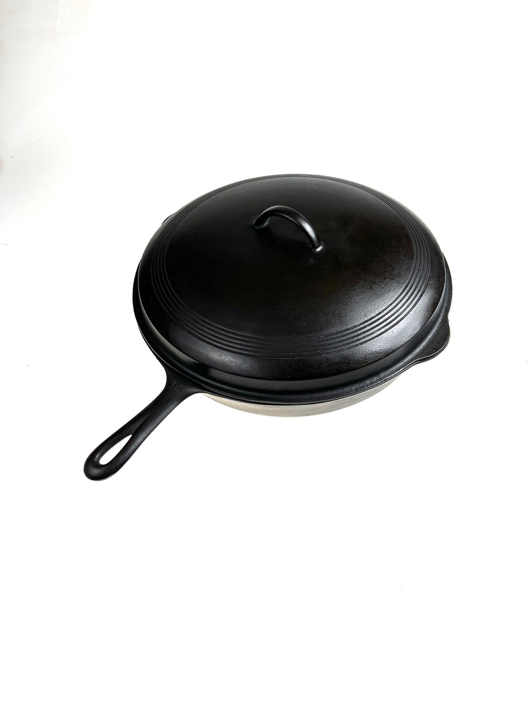 RARE! BEAUTIFUL!! Wagner Pie Logo #14 1064 Skillet AND Matching Wagner ...