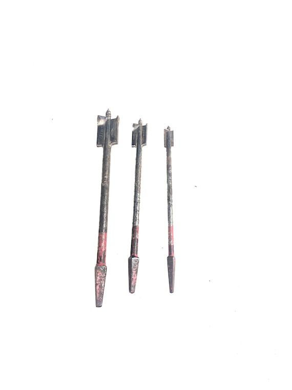 Set of 3 Vintage W&B Paddle Drill Bits FREE SHIPPING | Etsy