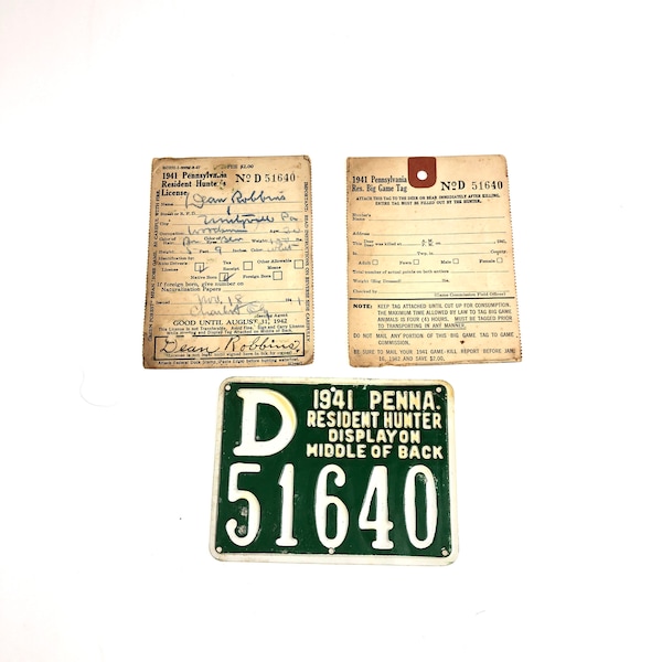 Pa Hunting License Plate - Etsy