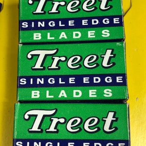 Vintage (1960s? 1970s?) Treet Single Edge 4 Blades for 19c Store ...