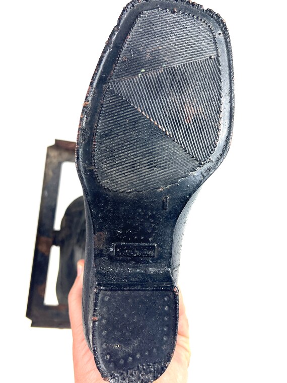 Vintage Copper Rubber Boot Mold - Painted Black - Gem