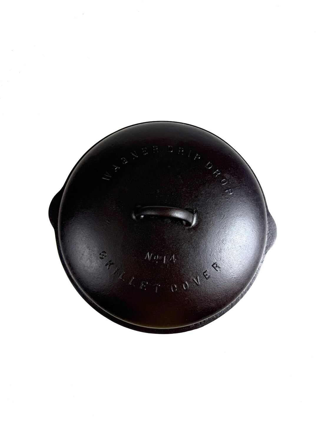 HARD to FIND!! Wagner #14 Fully Marked Drip Drop 1073 Skillet Cover Lid ...