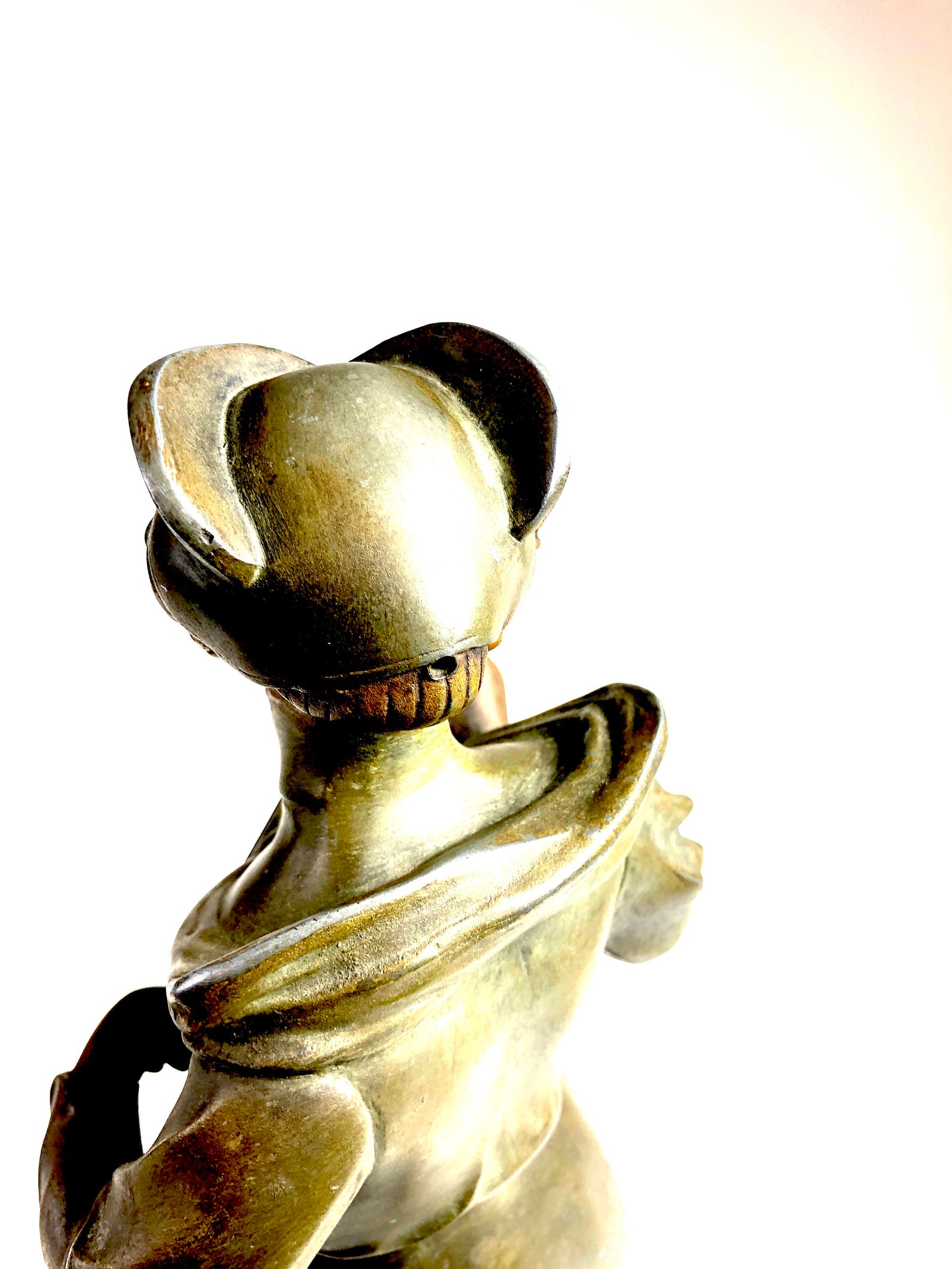 Antique Bronze Spelter Nurse Medieval Lady Woman Figurine | Etsy