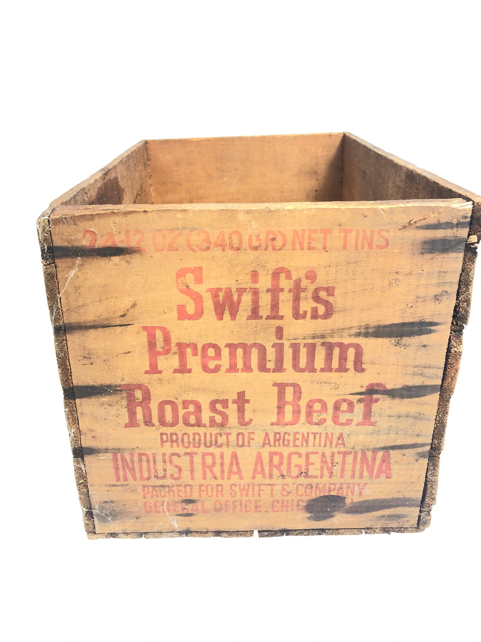 Vintage Swift's Premium Roast Beef Wooden Crate Box - Etsy