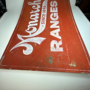 RARE!! Vintage Large Monarch Range Since 1896 Sign - 38" X 24" - Etsy